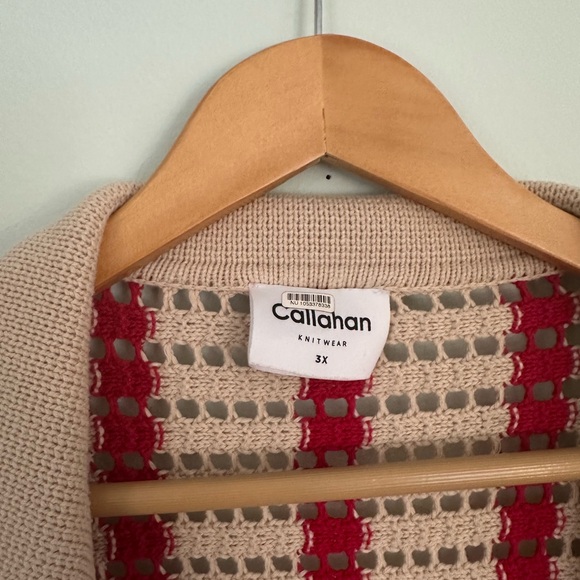 Callahan | Sweaters | Callahan Striped Red And Cream Womens Sweater ...